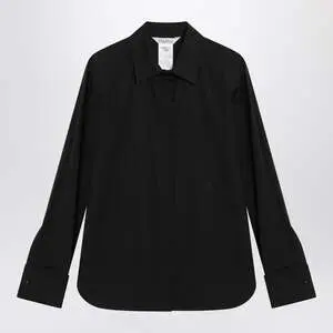 Max Mara Cotton Stretch Shirt With Embroidered Logo