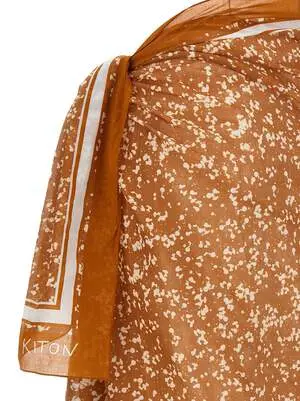 Kiton Printed Cotton Sarong Skirt