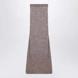 Balenciaga Maxi Skirt With Sequins - Brown