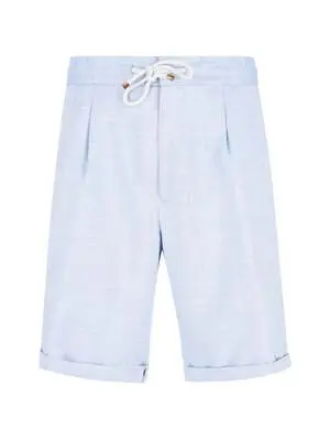 Brunello Cucinelli Linen Bermuda Shorts - Multicolor