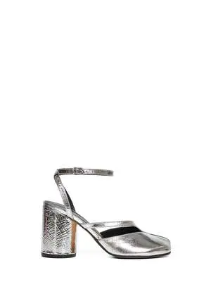 MAISON MARGIELA Silver Tabi Heeled Sandal Pumps - Multicolor