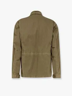 C.P. COMPANY Cotton Blend Sahariana Jacket With Concealed Zip And Button Closure
