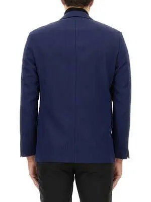 BOSS Double-breasted Jacket In Virgin Wool