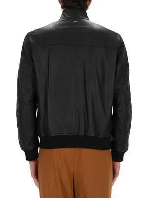 BOSS H-moiner Leather Jacket