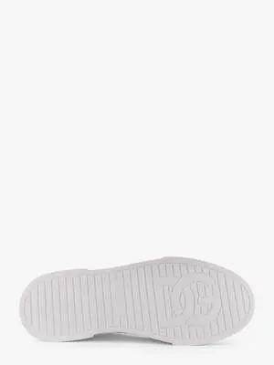 Dolce & Gabbana Leather Sneakers With Iconic Patch Logo - Multicolor