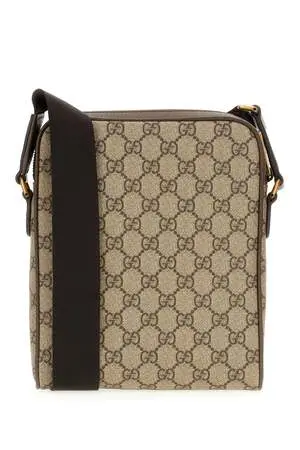 Gucci Monogram Crossbody Bag With Web Stripe Detail