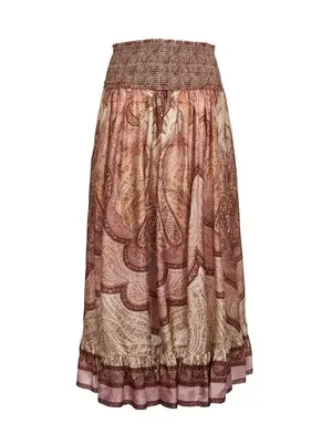 Zimmermann Tapestry-print Silk Habotai Maxi Skirt - Multicolor