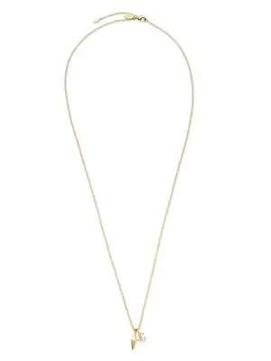 JIMMY CHOO Gold Metal Jc Pendant Necklace - Silver