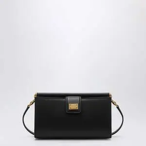 Dolce & Gabbana Plongé Calfskin Leather Phone Bag - Black