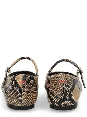 AeydĒ Uma Mary Jane Snakeskin Flats - Multicolor