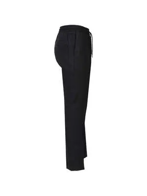 Paul Smith Slim Fit Linen Trousers With Drawstring And Pleats - Blue