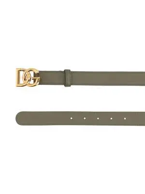 Dolce & Gabbana Leather Belt With Dg Logo