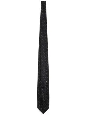 TOM FORD Printed Silk Neck Tie - Black