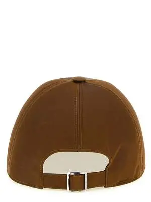 Stella McCartney Baseball Cap With Engraved Logo Medallion - Brown