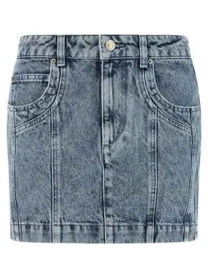 Isabel Marant Étoile Juana Cotton Denim Miniskirt - Blue