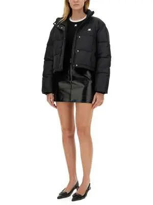 COURREGES Padded Down Jacket With Logo