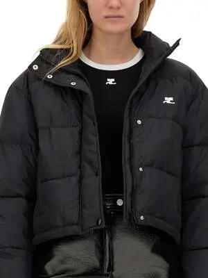 COURREGES Padded Down Jacket With Logo