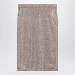 Giuseppe Di Morabito Giuseppe Di Morabito Midi Skirt With All-Over Rhinestones Silver