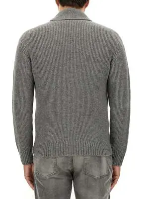 TOM FORD Shawl Collar Cardigan In Cashmere And Silk