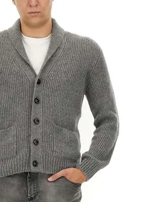 TOM FORD Shawl Collar Cardigan In Cashmere And Silk