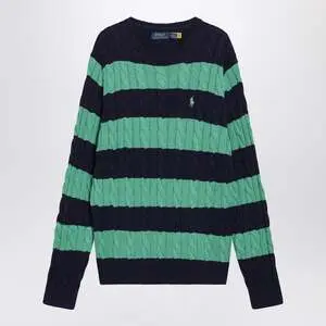 Polo Ralph Lauren Striped Cable Knit Sweater