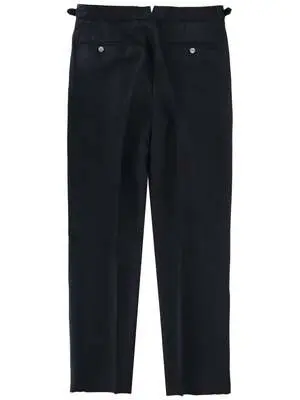 BOSS Tailored Linen Pleated Trousers - Blue
