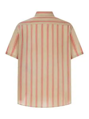 Saint Laurent Striped Cupro Twill Chemise - Multicolor