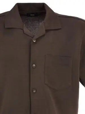 Herno Cotton Jersey Shirt With Chest Pocket
