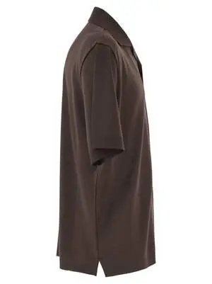 Herno Cotton Jersey Shirt With Chest Pocket - Brown