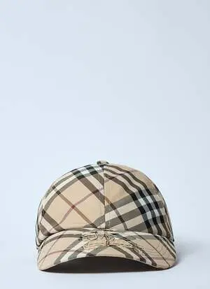 Burberry Check Baseball Cap - Cream