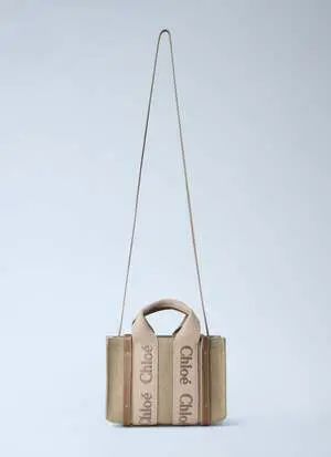 Chloé Mini Woody Tote Bag - Cream