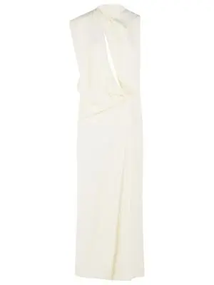 Sportmax Asymmetrical Viscose Dress - Cream