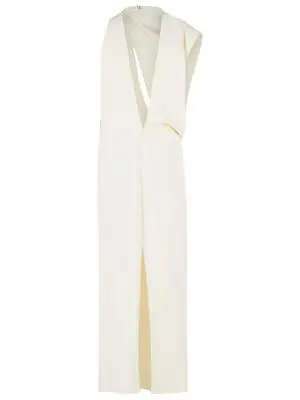Sportmax Asymmetrical Viscose Dress - Cream
