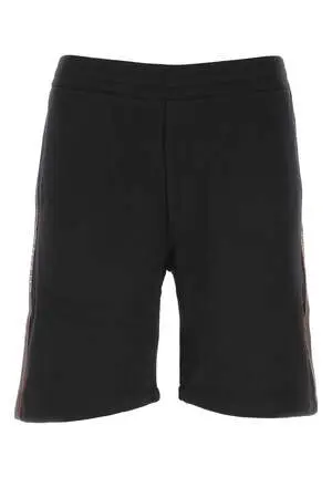 Alexander McQueen Cotton Bermuda Shorts - Black