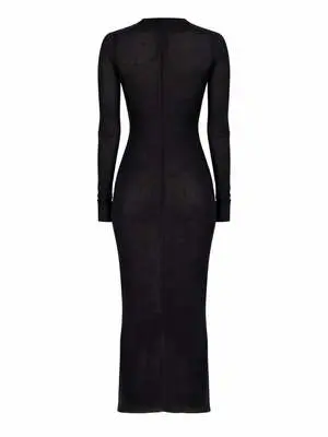 Rick Owens Long Sleeve Midi Dress - Black