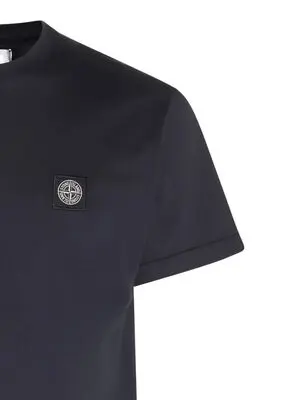 Stone Island Slim Fit Cotton Jersey T-shirt With Compass Patch