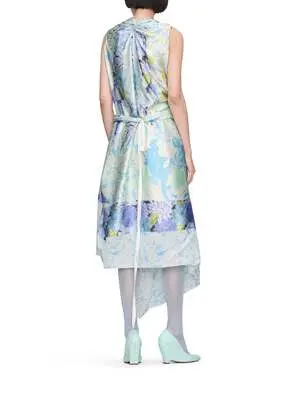 MAISON MARGIELA Floral Silk Wrap Dress
