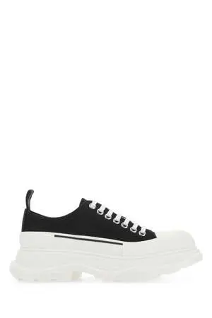 Alexander McQueen Canvas Tread Slick Sneakers - Black