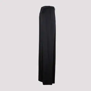 Saint Laurent Acetate Blend Loose Fit Wide Leg Pants