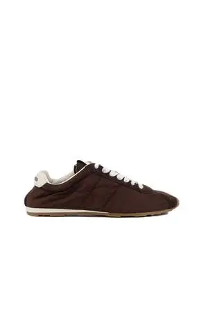 Miu Miu Brown Sneakers With Lace-up Fastening - Multicolor