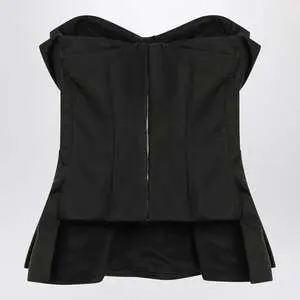 Alexander McQueen Strapless Corset Top - Black