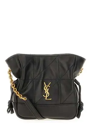 Saint Laurent Quilted Leather Bucket Bag With Chain Strap