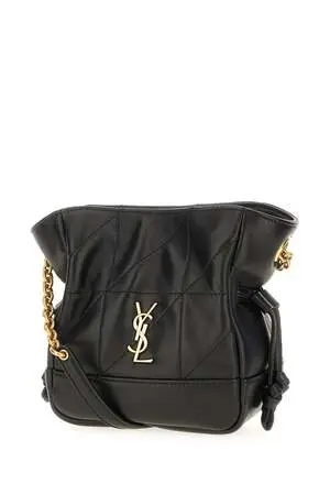 Saint Laurent Quilted Leather Bucket Bag With Chain Strap