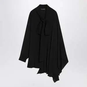 Balenciaga Asymmetric Silk Blouse With Scarf