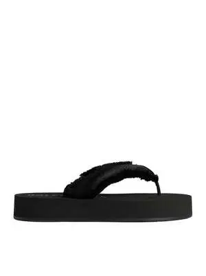 Balenciaga Jet Lag Platform Flip Flops - Black