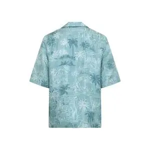 Amiri Chateau Sketch Bowling Shirt - Blue