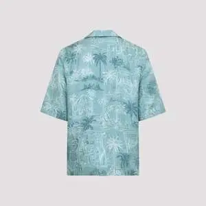 Amiri Chateau Sketch Bowling Shirt - Blue