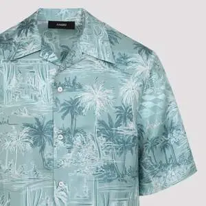 Amiri Chateau Sketch Bowling Shirt - Blue