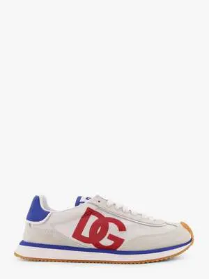Dolce & Gabbana Leather Sneakers With Dg Logo - Multicolor