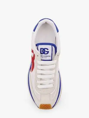 Dolce & Gabbana Leather Sneakers With Dg Logo - Multicolor